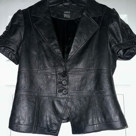 Arden B | Jackets & Coats | Vintage Crop Cinched Waist Leather Jacket ...